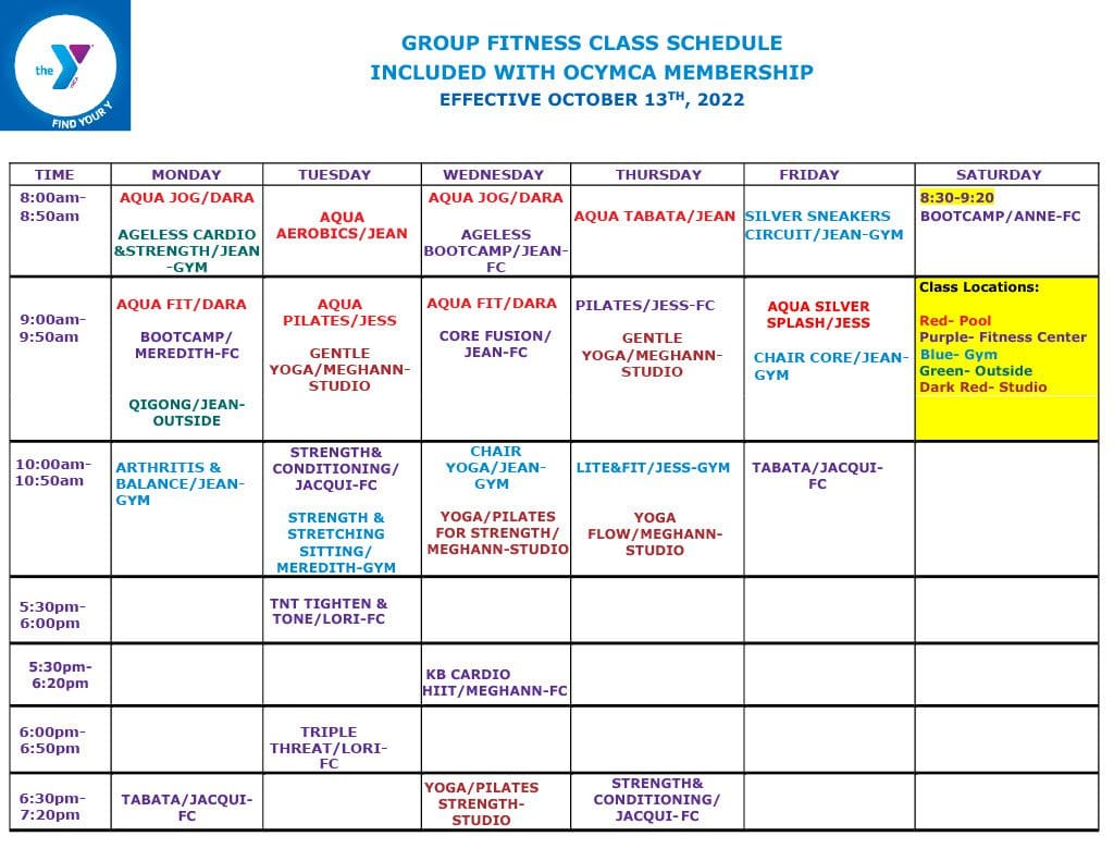 Group Fitness Classes | Ocean County YMCA