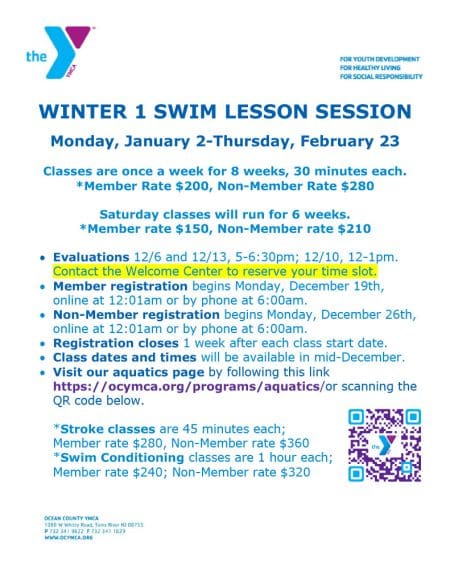 YOUTH SWIM LESSONS | Ocean County YMCA
