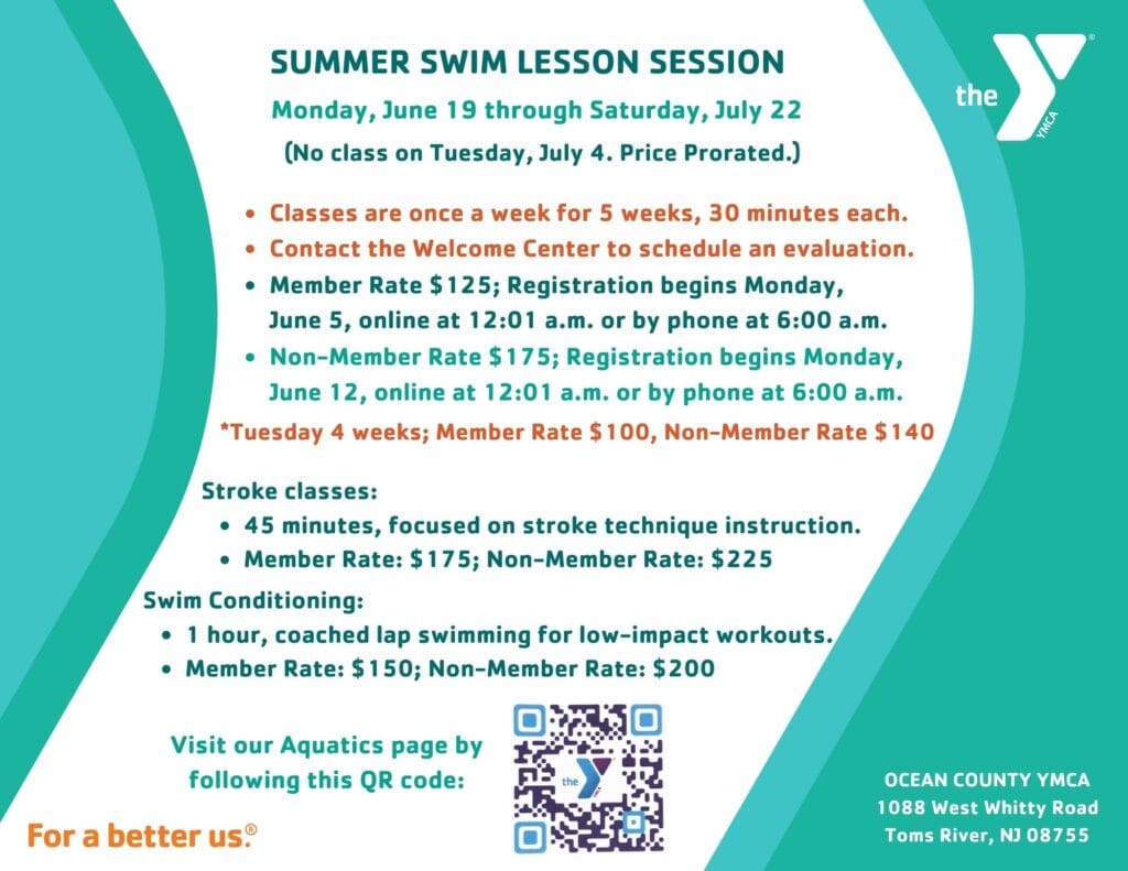 YOUTH SWIM LESSONS | Ocean County YMCA
