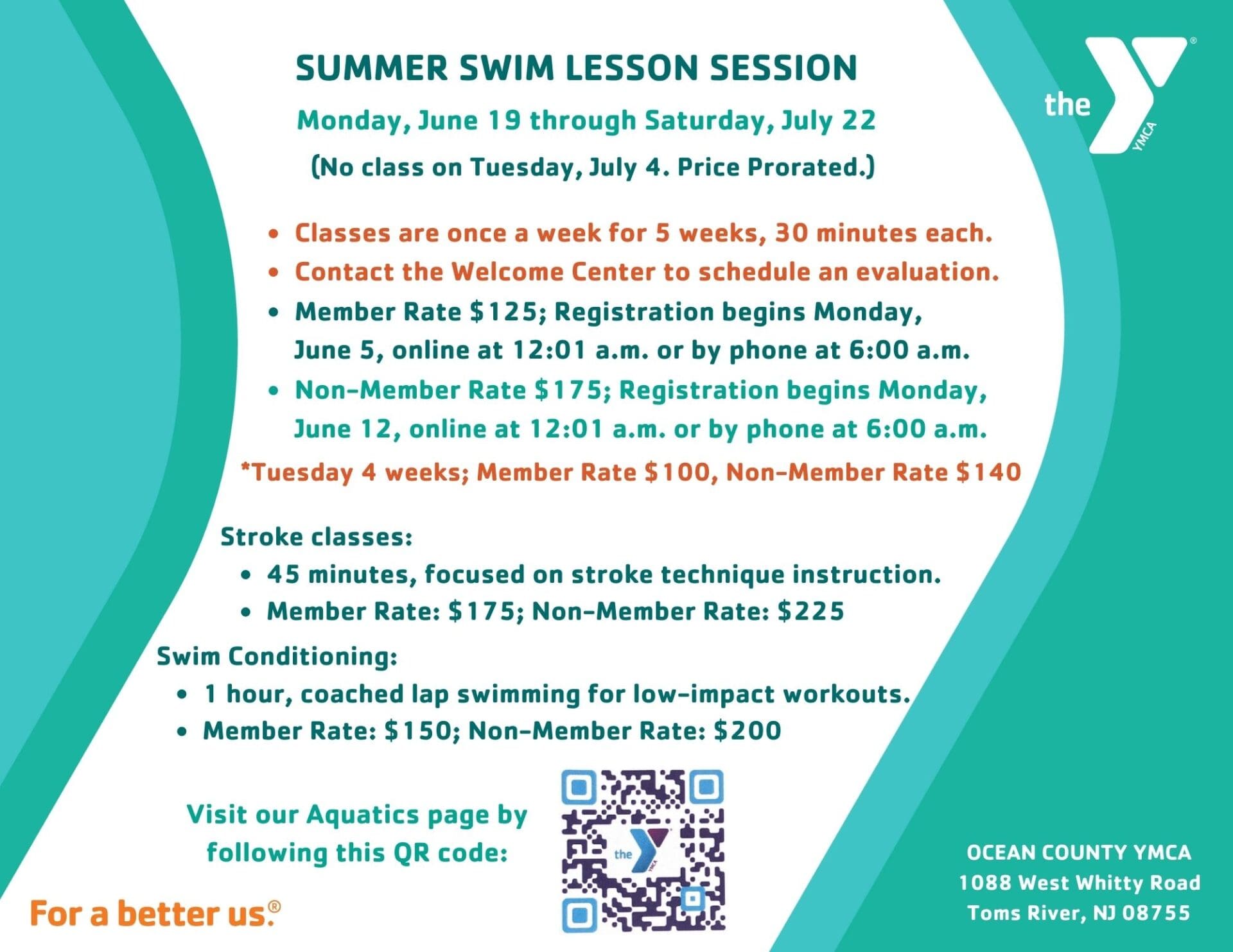 YOUTH SWIM LESSONS | Ocean County YMCA