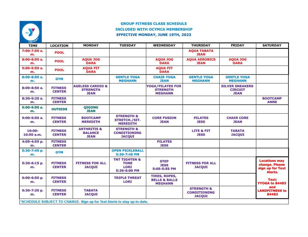 Group Fitness Classes | Ocean County YMCA