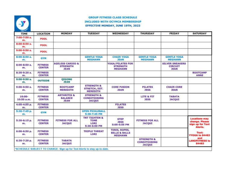 Group Fitness Classes | Ocean County YMCA
