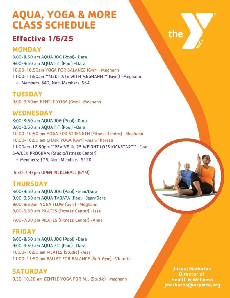 Schedules | Ocean County YMCA